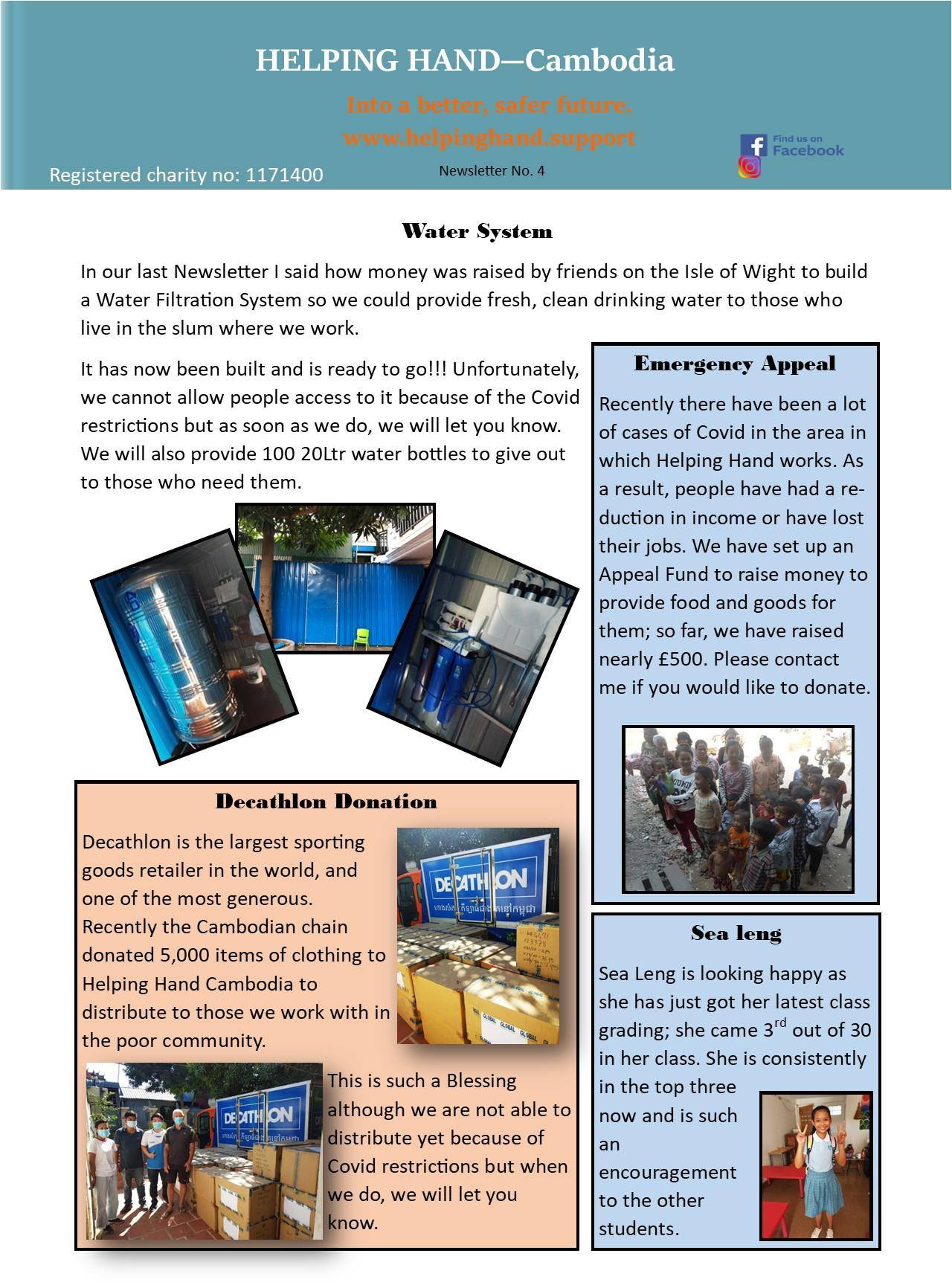 Newsletters - Helping Hand Cambodia